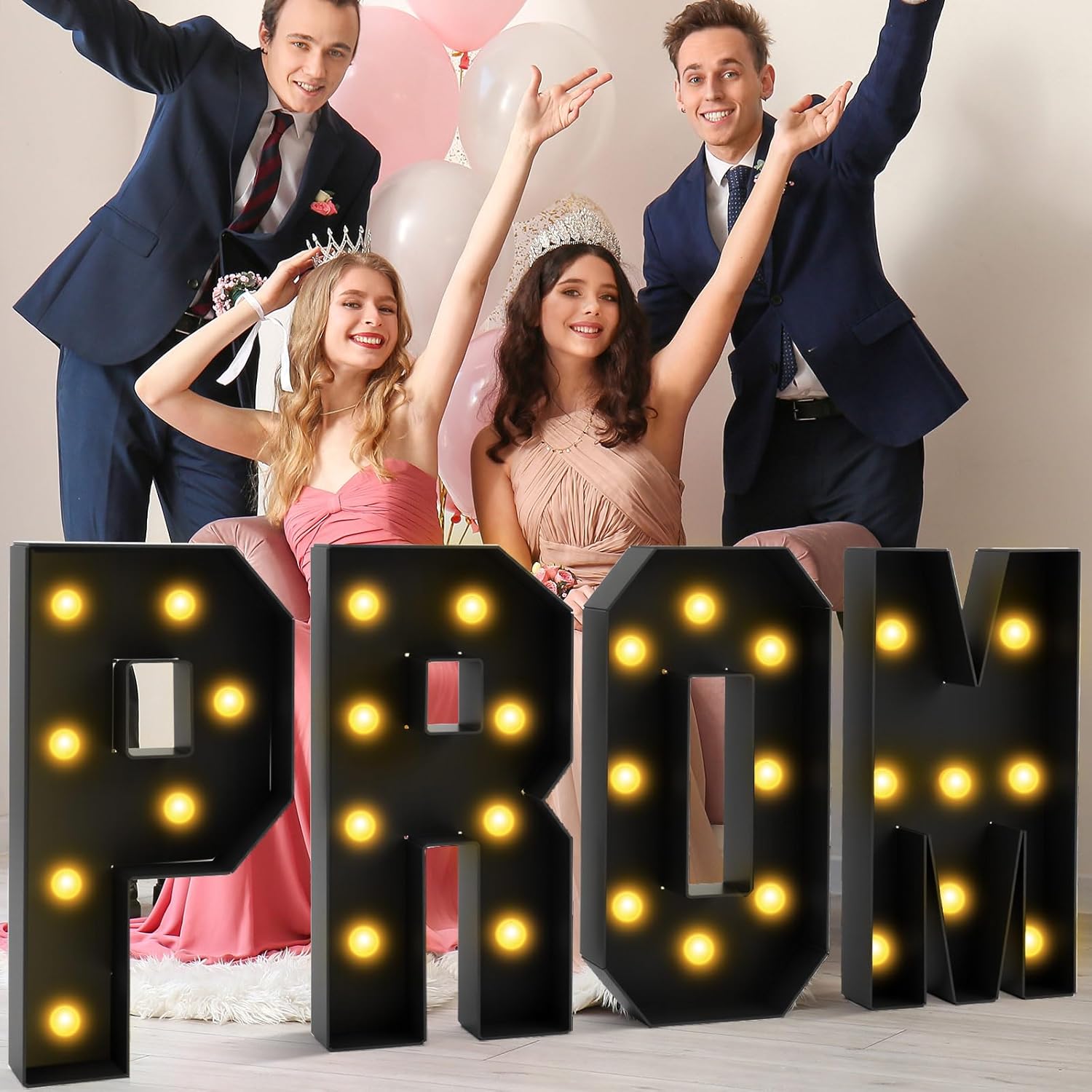 Amazon.com : VIHOSE 2.4 FT Large Prom LED Letter Lights Sign Grad ...