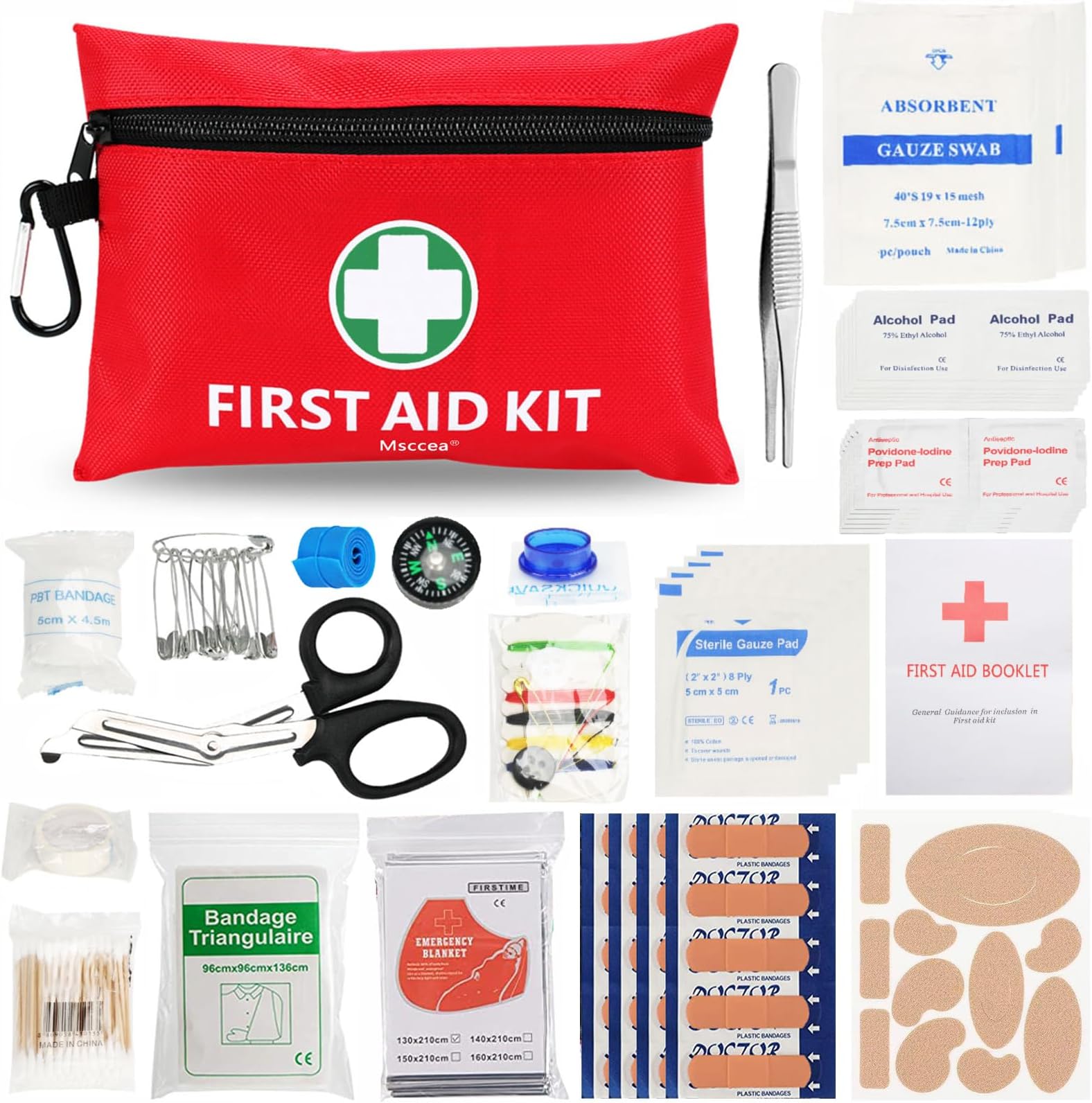 Amazon.com: Mini First Aid Kit, 122 Piece Small First Aid Kit Designed ...