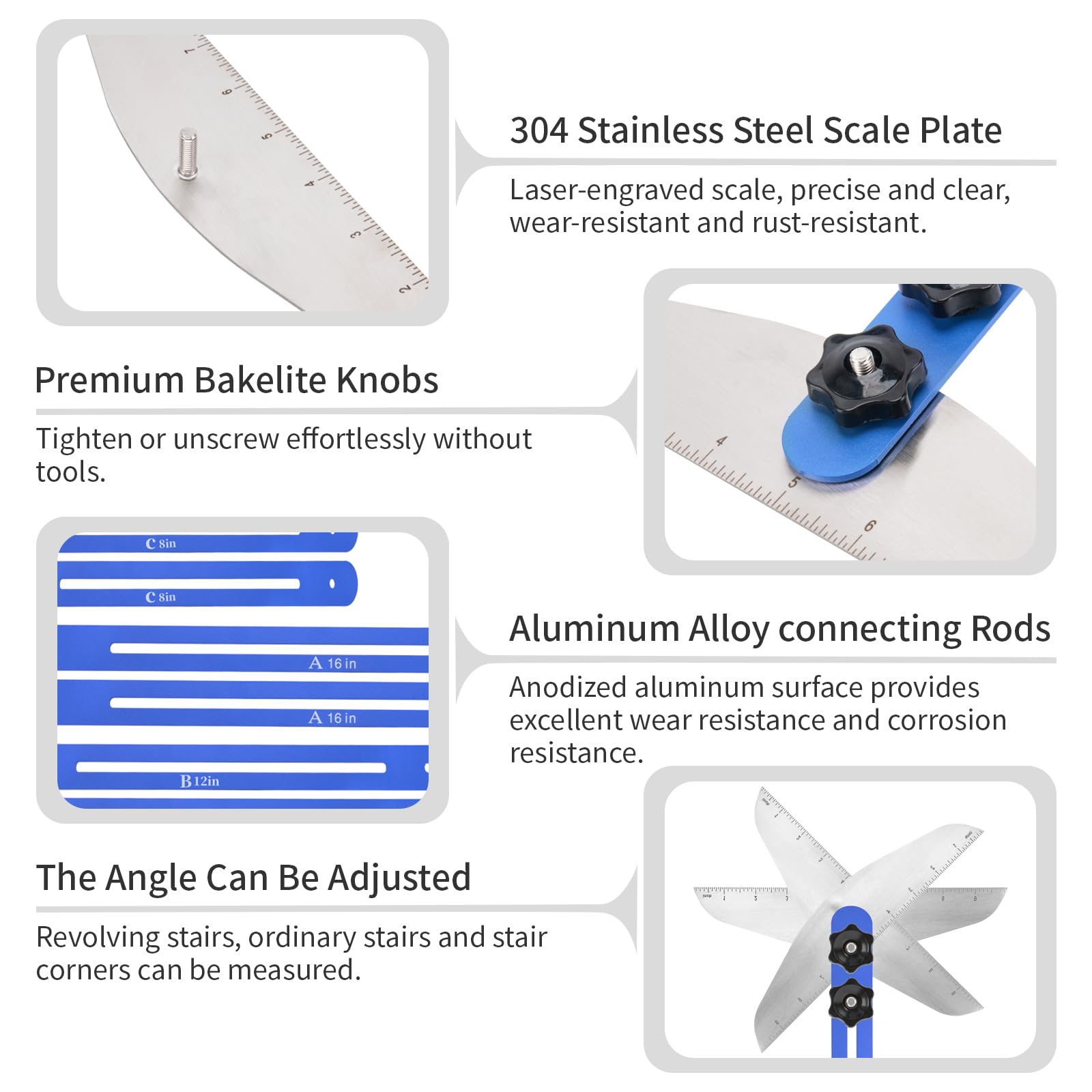 Snapklik.com : Stair Treads Template Tool, Stair Tread Jig Stair Gauge ...