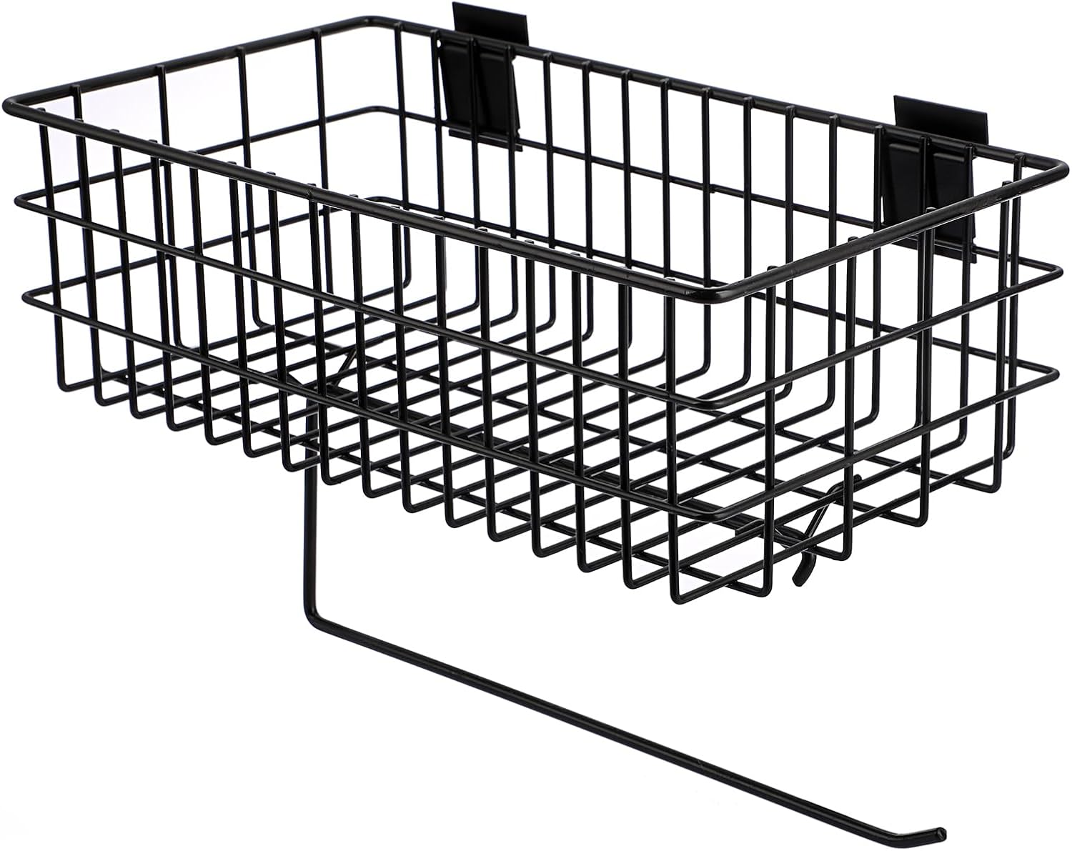 Amazon.com: Kokone Slatwall Baskets with Paper Towel Holder Metal Mesh ...