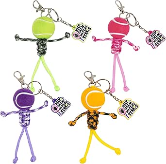 Amazon.com: Kauai Sun 4Pcs Tennis Handmade Keychains, Inspirational ...