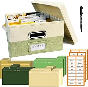 Amazon.com: Sprsthai Greeting Card Storage Box - Greeting Card ...