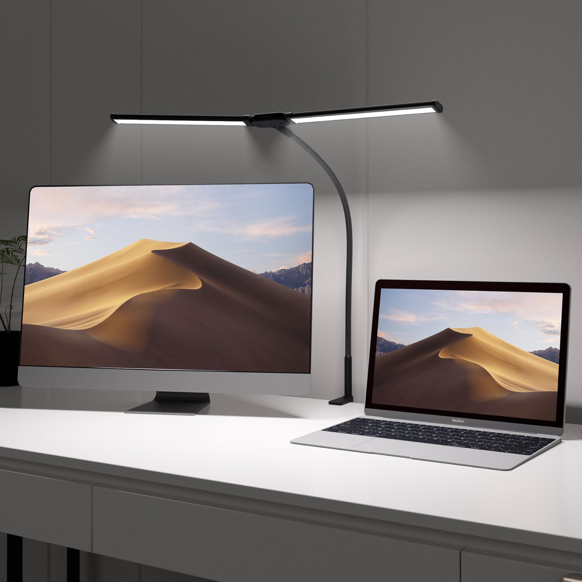 LED Desk Lamp, Double Head Led Desk Lamp, 12W Ultra Bright Architect ...