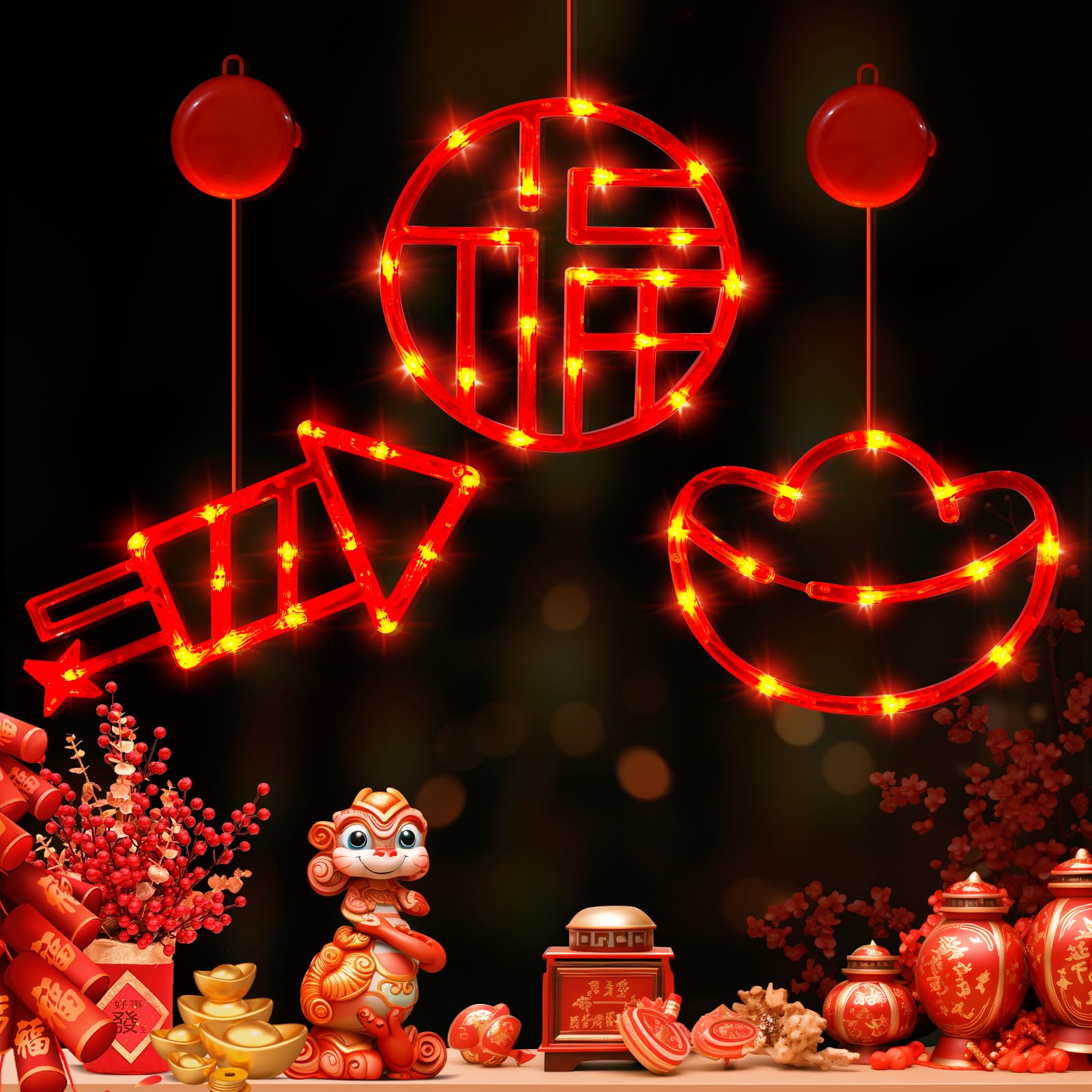 Amazon.com: LOLStar Chinese New Year Decorations 2025, Spring Festival ...