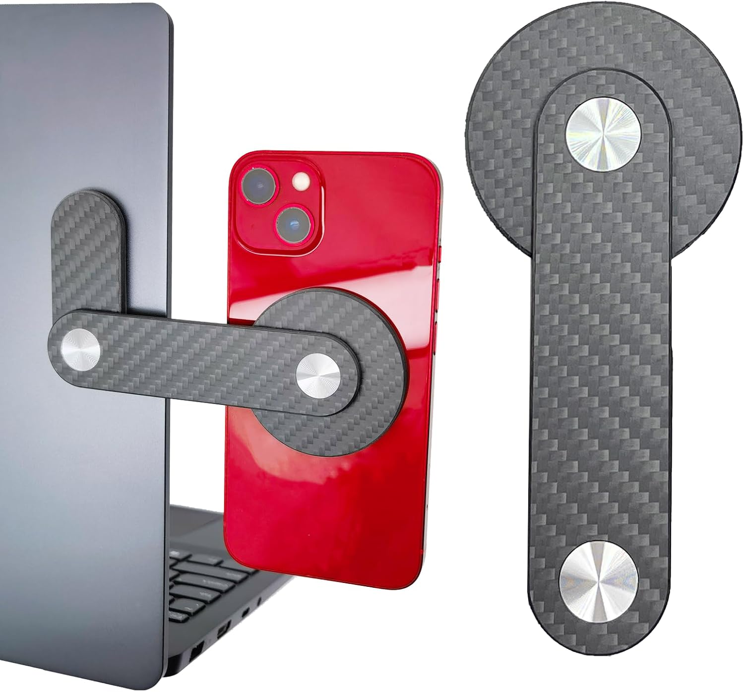 Amazon.com: Carbon Fiber Weight light Adjustable Laptop Stand Magnetic Phone Holder Computer ...