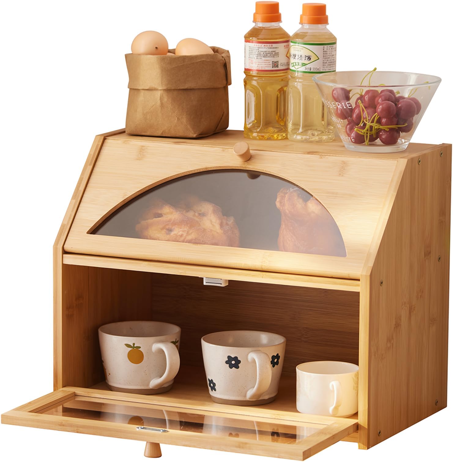 Amazon.com: Modern Farmhouse Bread Box - Hold 3+ Loaves of Bread ...