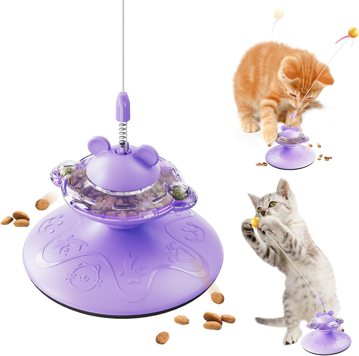 Amazon.com: Interactive Cat Toy for Indoor Cats, Cat Treat Puzzle ...