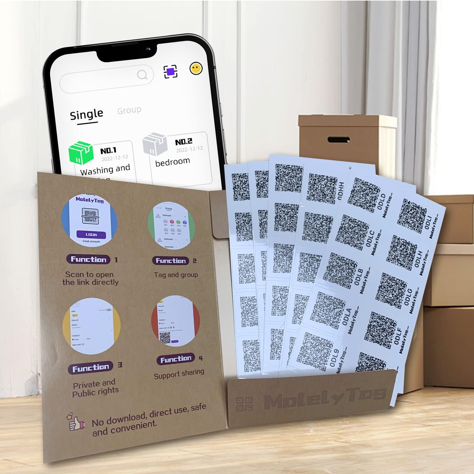Amazon.com : QR Code Labels for Storage, Organization, Moving - 48 ...