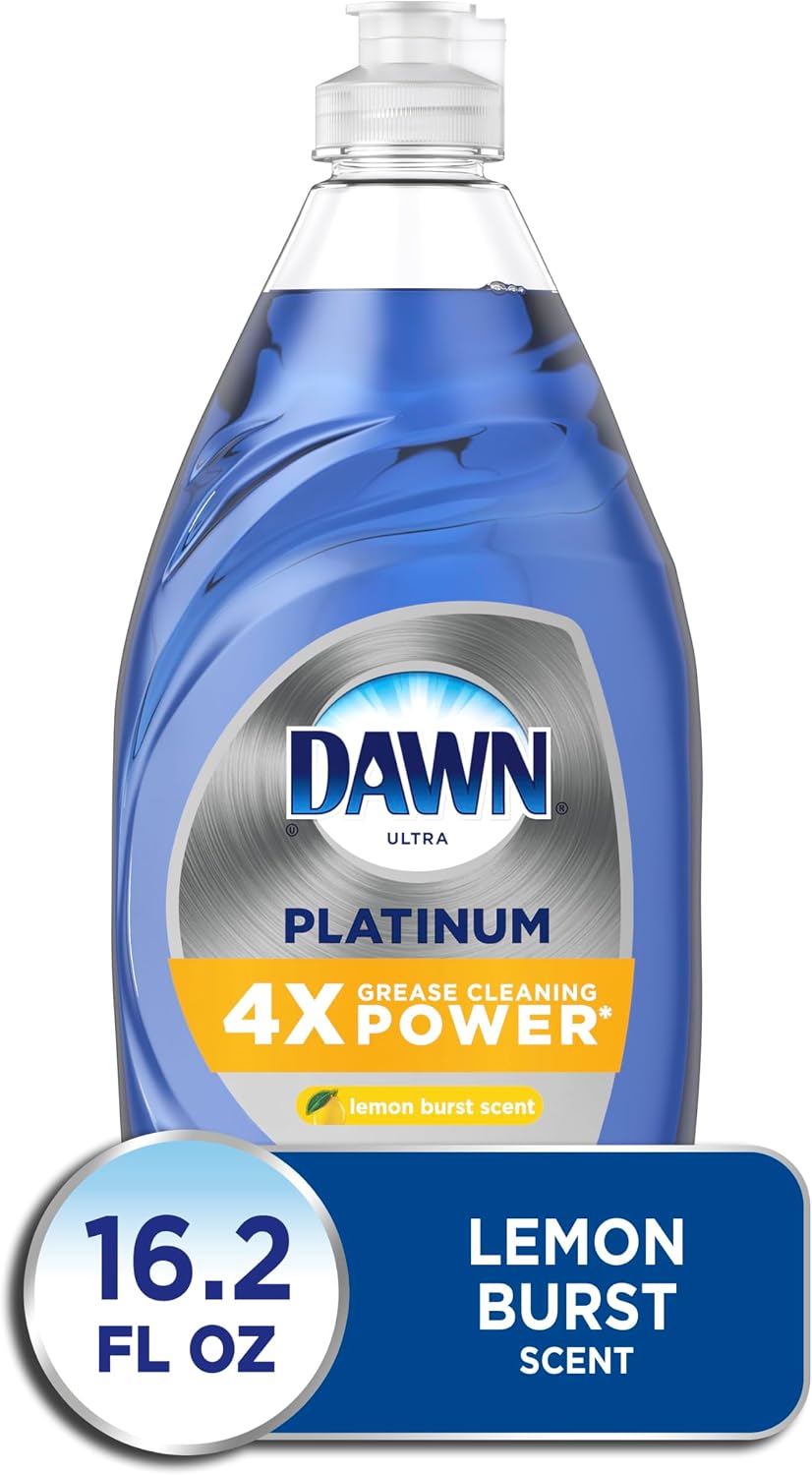Amazon.com: Dawn Platinum Dish Soap Dishwashing Liquid, Lemon Burst ...