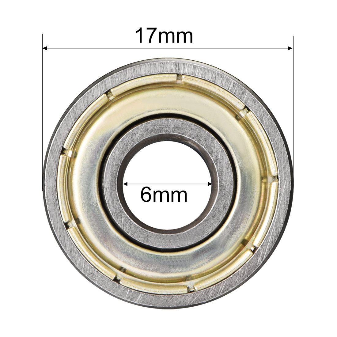 Snapklik.com : Uxcell 606ZZ Deep Groove Ball Bearing Double Shield 606 ...