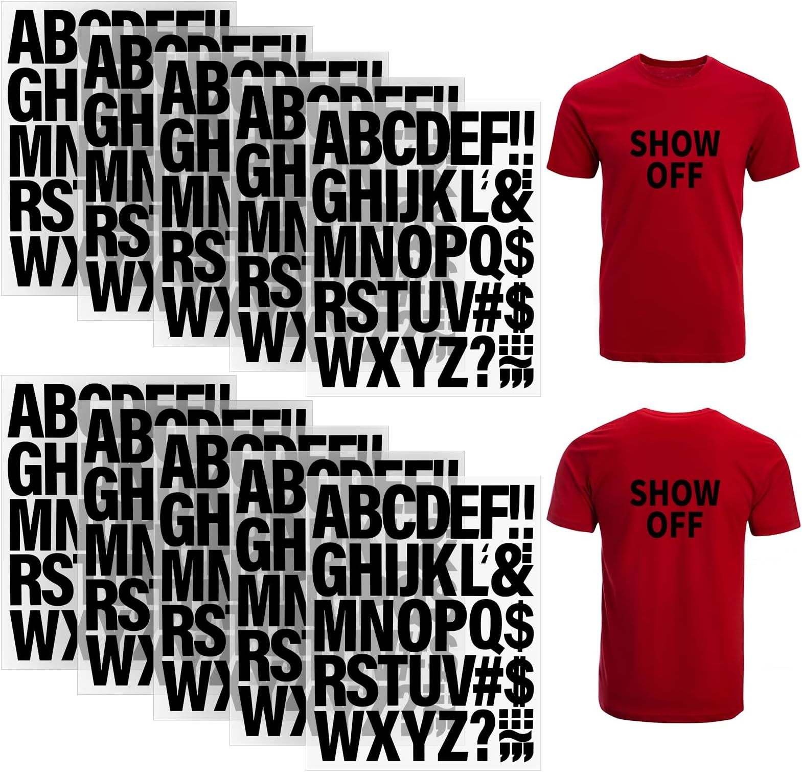 Amazon.com: 5 Sheets 830 Pieces Iron on Letters and Numbers for ...