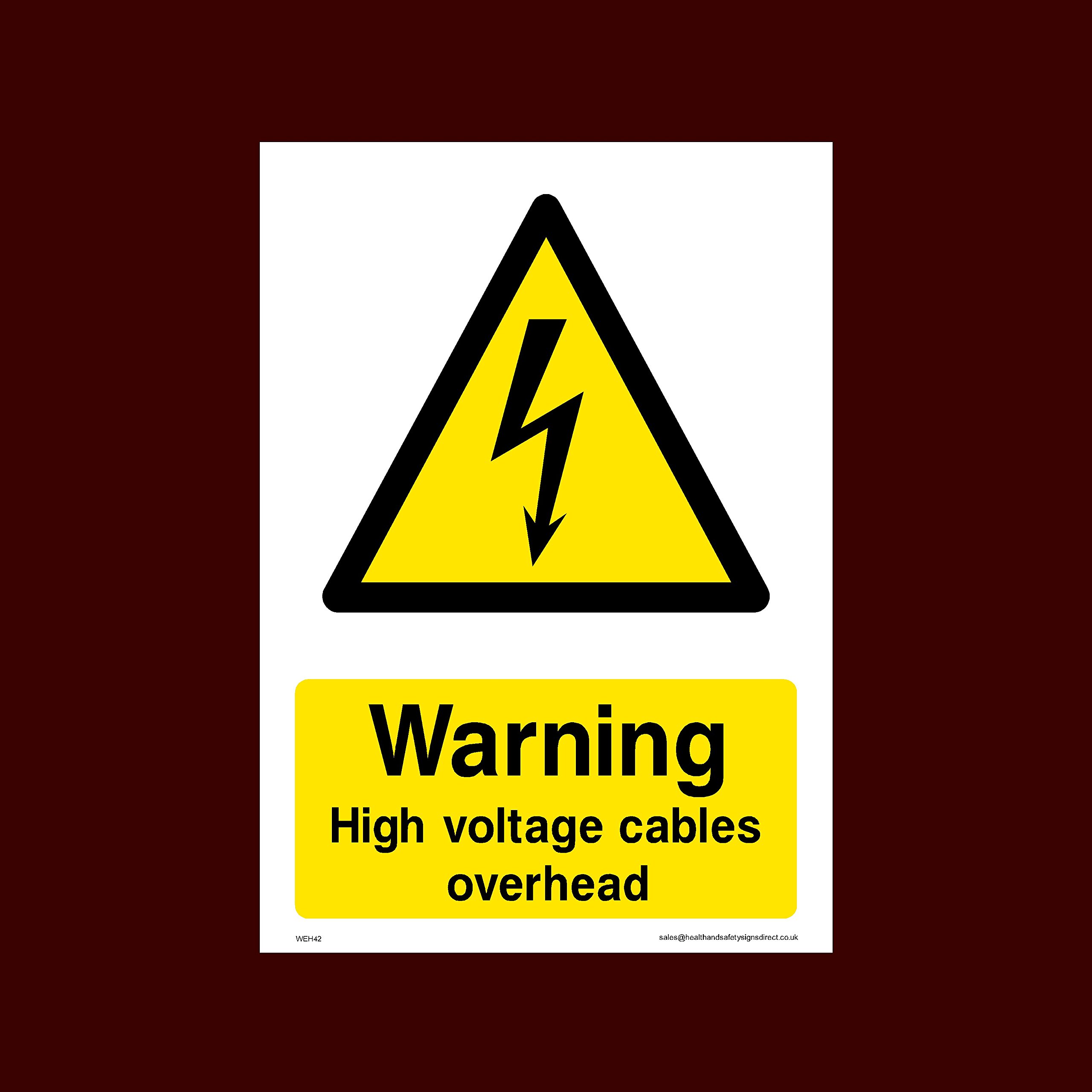 Overhead Power Lines Warning Signs Electrical Hazard Electrical