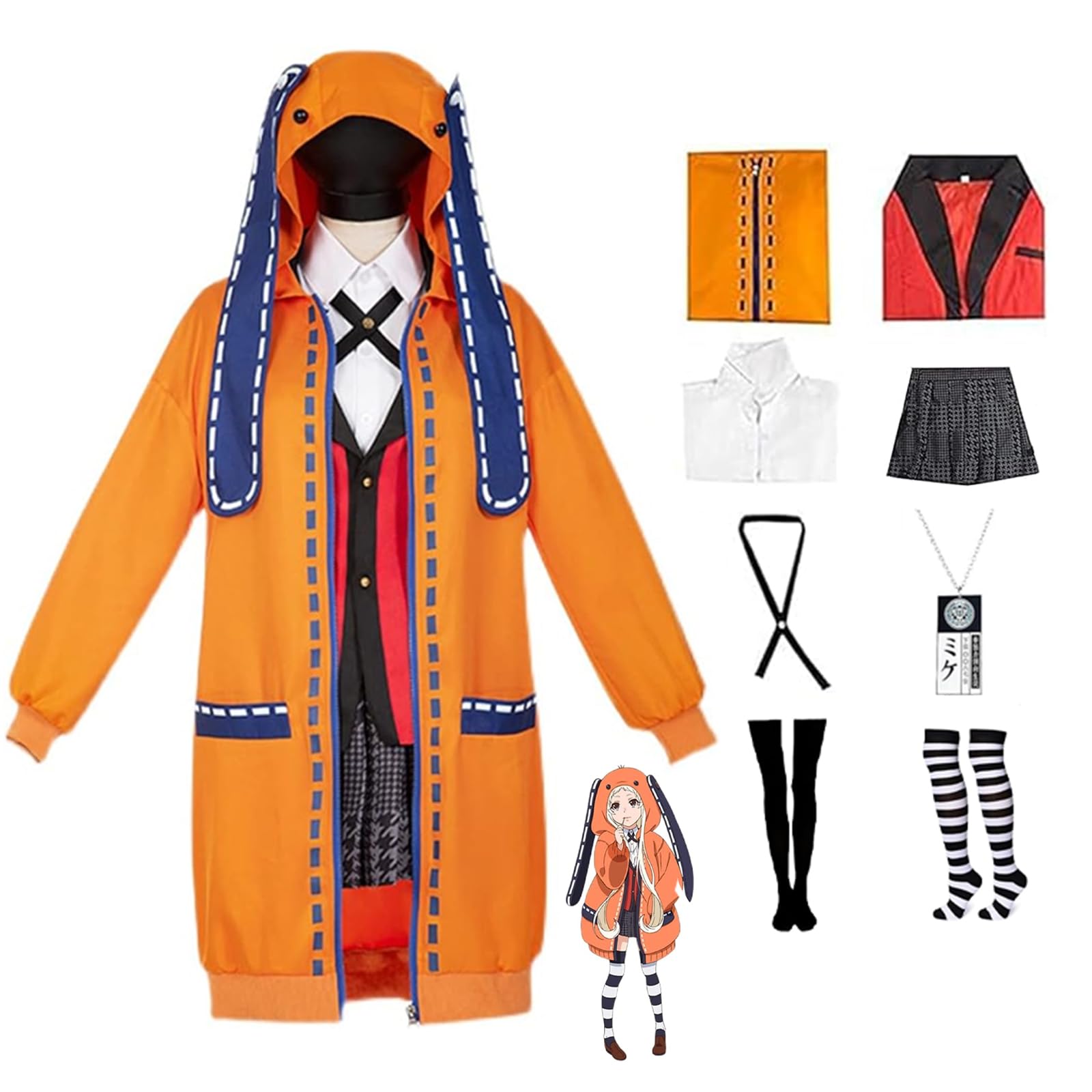 Amazon.com: Taikcsut Runa Yomoduki Cosplay Costume Women's kakegurui ...