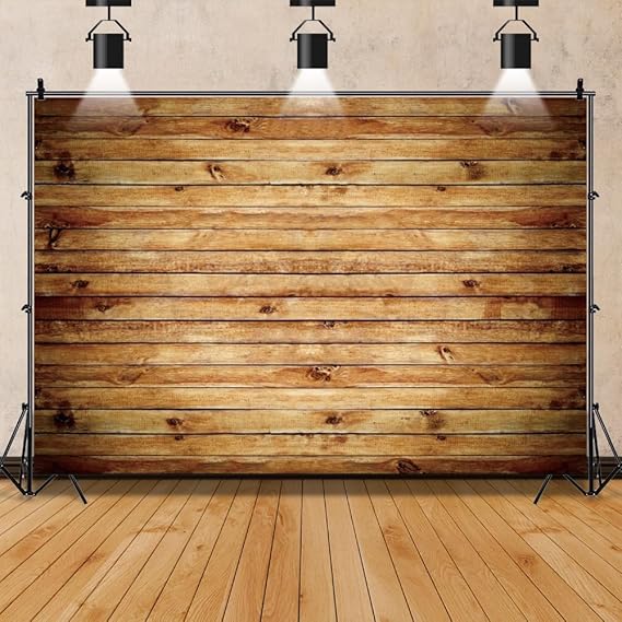 Amazon.com : 10x8ft Wood Backdrop Rustic Wooden Wall Brown Vintage ...