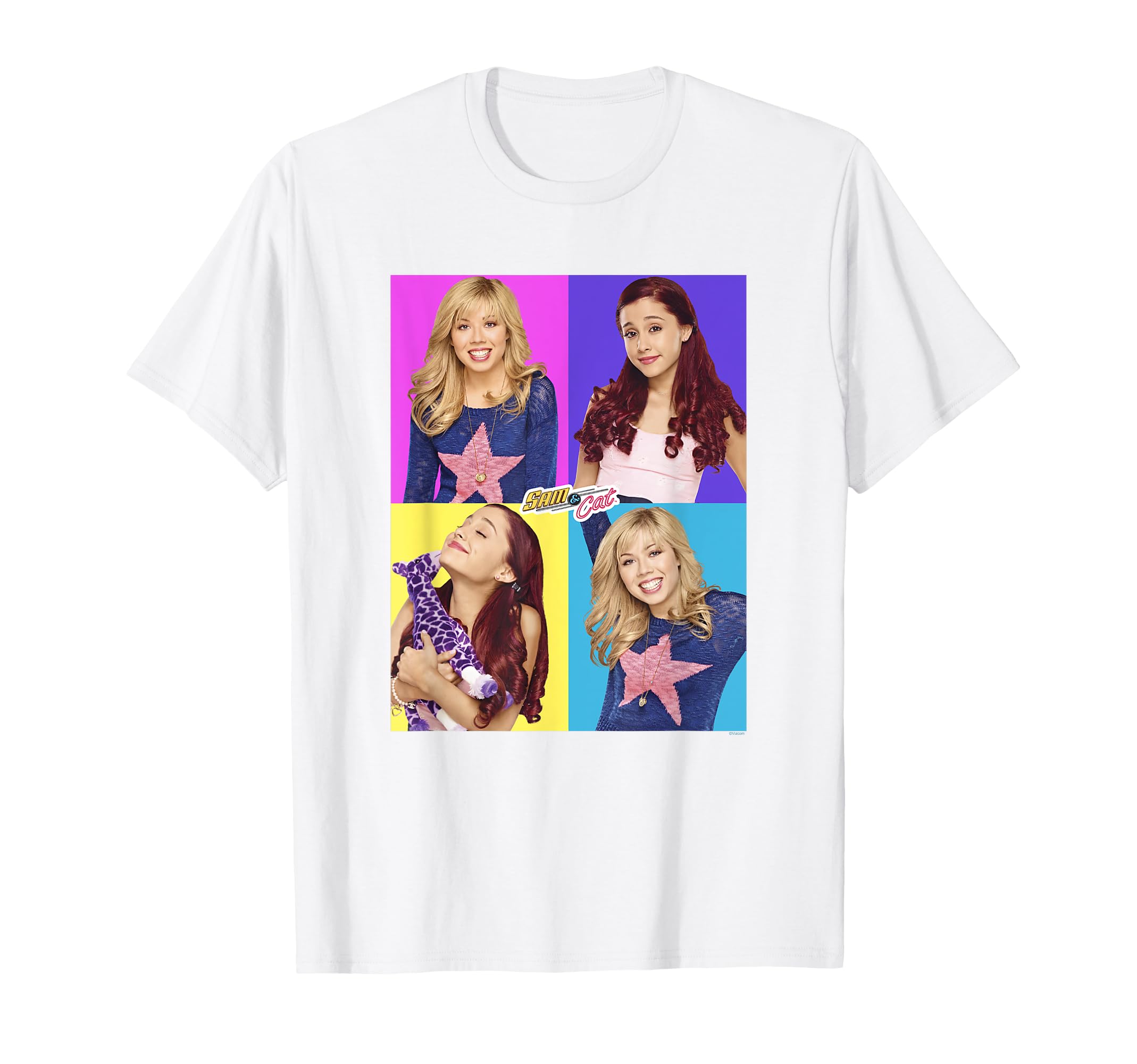 Amazon.com: Sam and Cat Multiple Colorful Character Panels T-Shirt ...