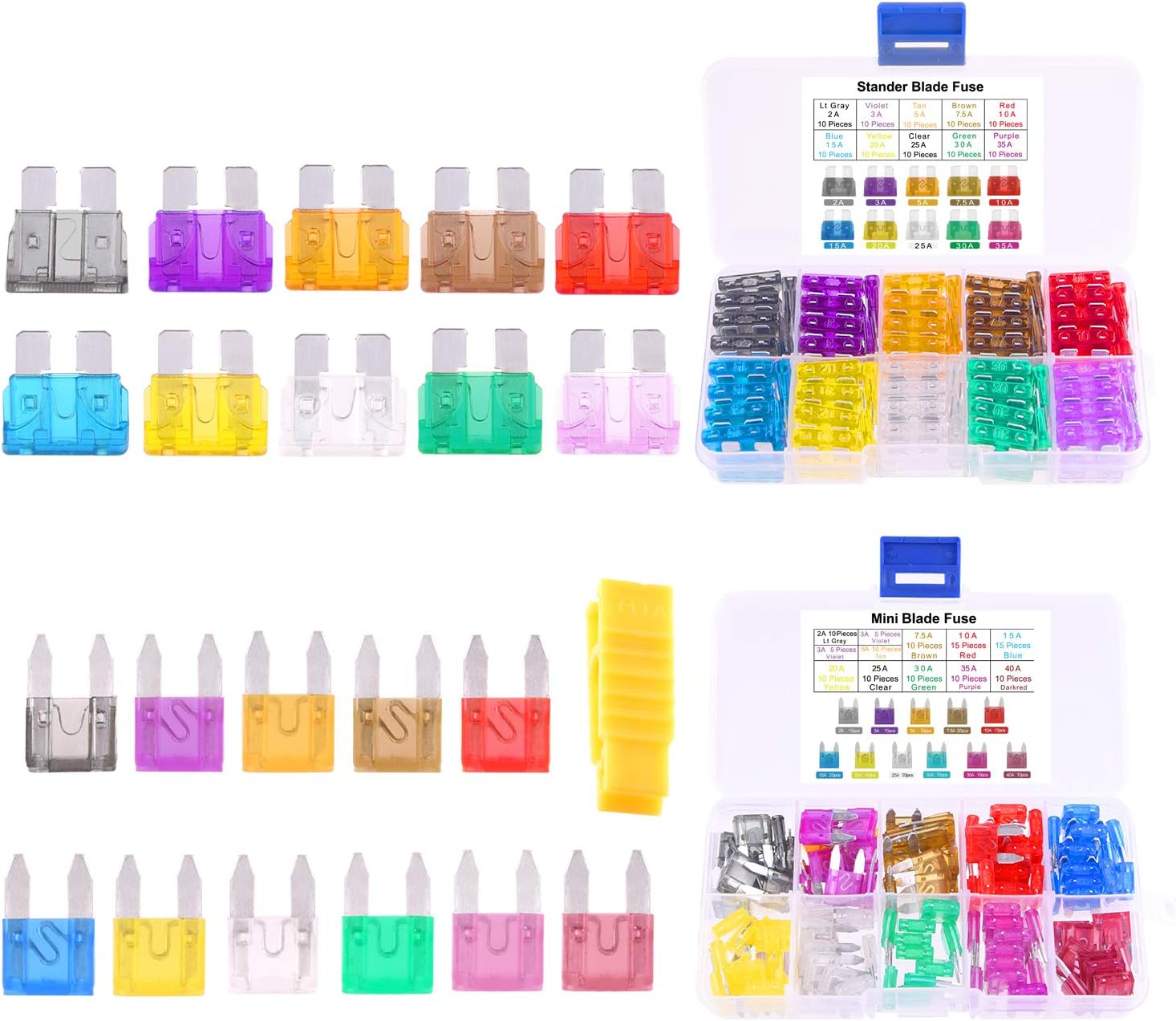 Amazon.com: FEPITO 220PCS Blade Car Fuses Assortment Kit Standard ...