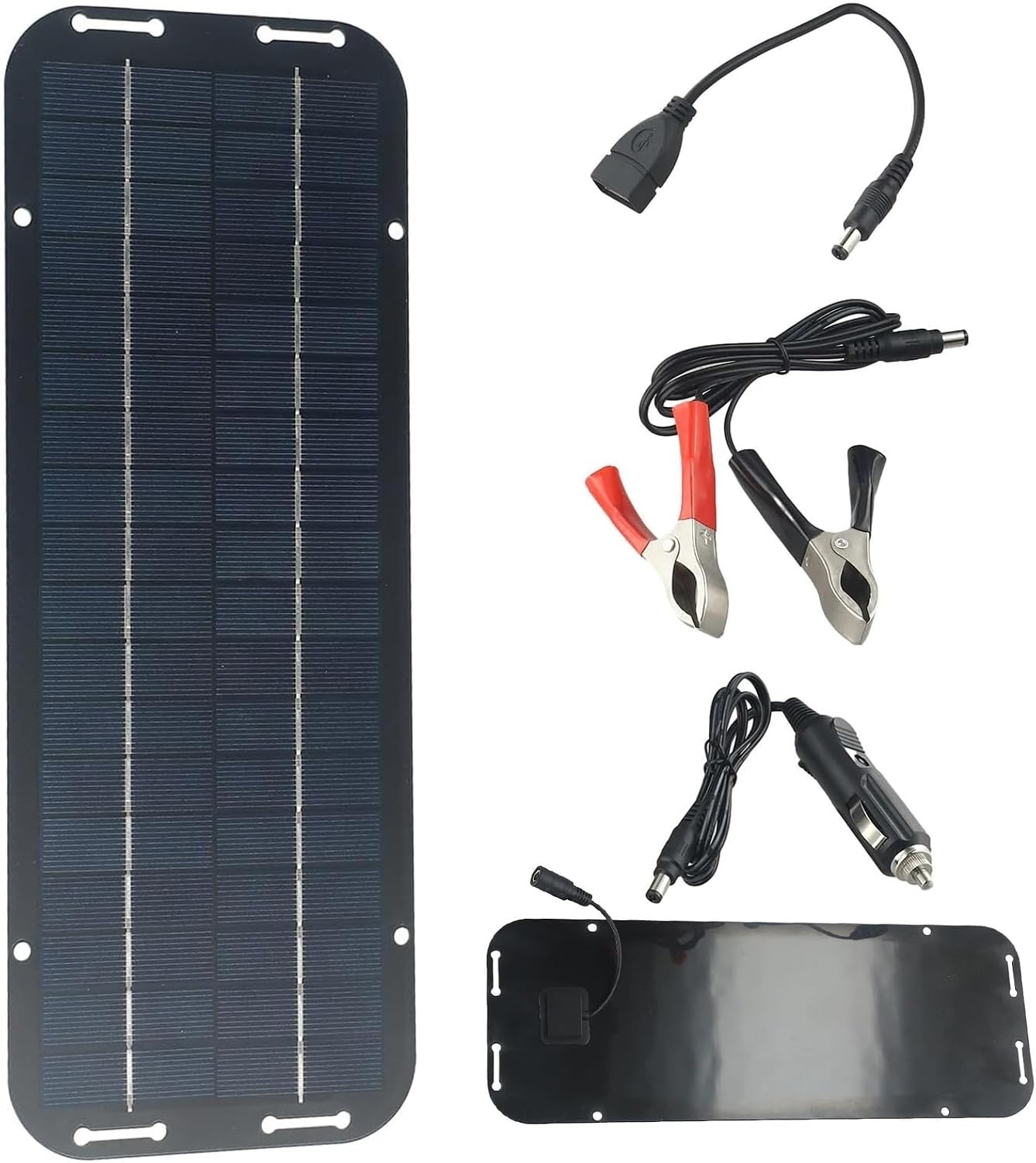 60W Solar Panel 12V Trickle Charger, IP65 Waterproof Portable Trickle ...