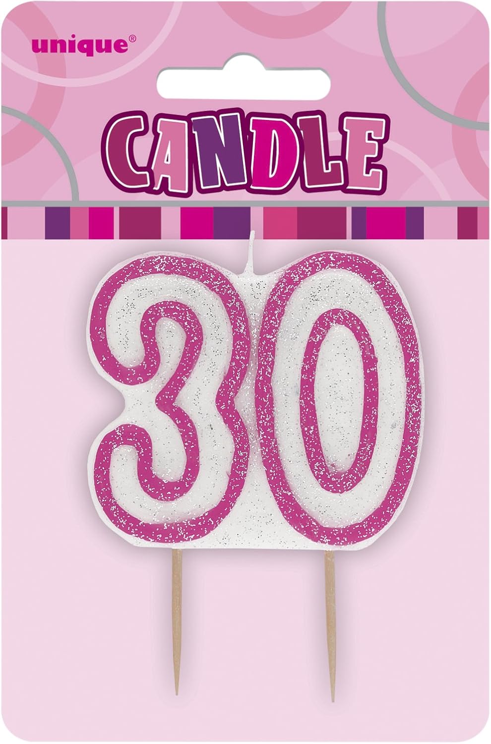 Unique Party- Vela de 30 cumpleaños, Color rosa brillante (34403 ...