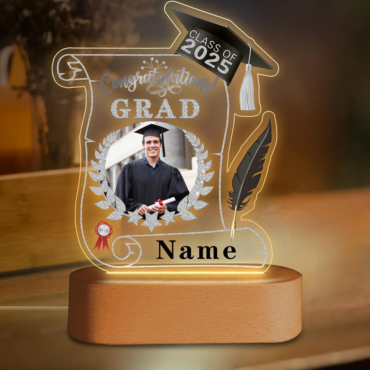 Amazon.com: Dicodes Custom Graduation Gift Night Light with Photo ...