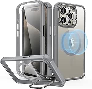 Amazon.com: ESR for iPhone 15 Pro Max Case with Stand, Compatible with MagSafe, Full-Body ...