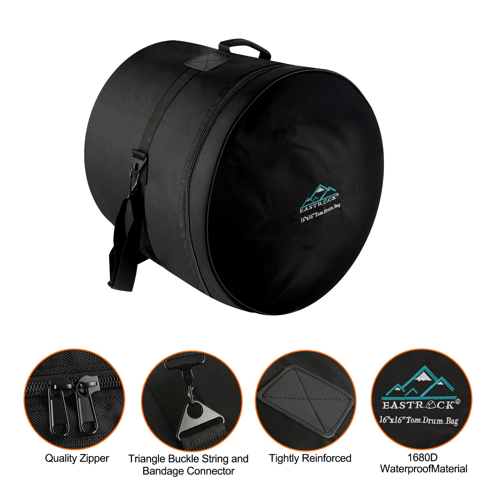 Snapklik.com : EASTROCK 16" X16" Floor Tom Drum Bag, Tom Drum Cases 15 ...