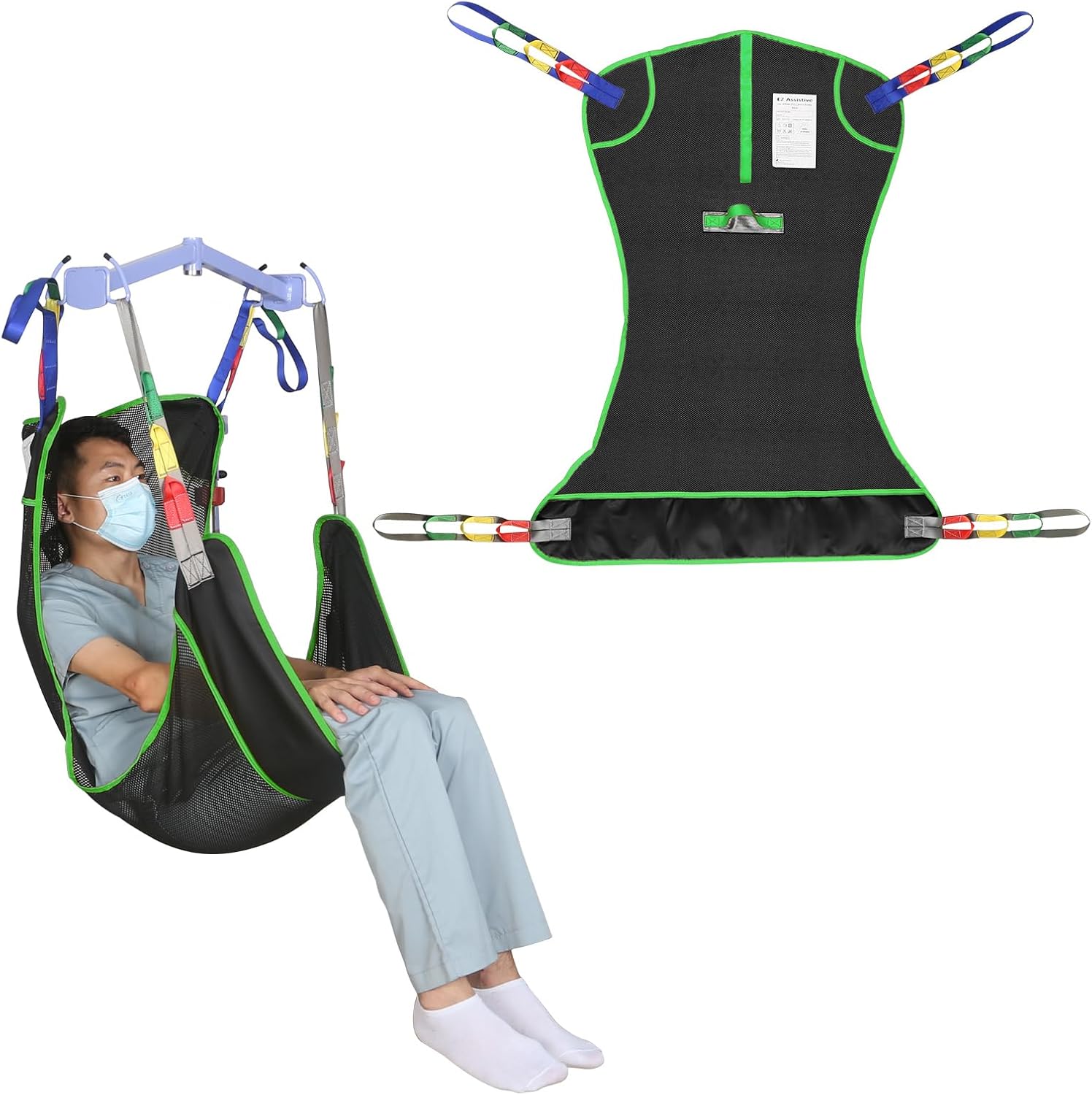 Amazon.com: EZ Assistive Universal Full Body Patient Lift Sling for Patient Lift or Transfer ...