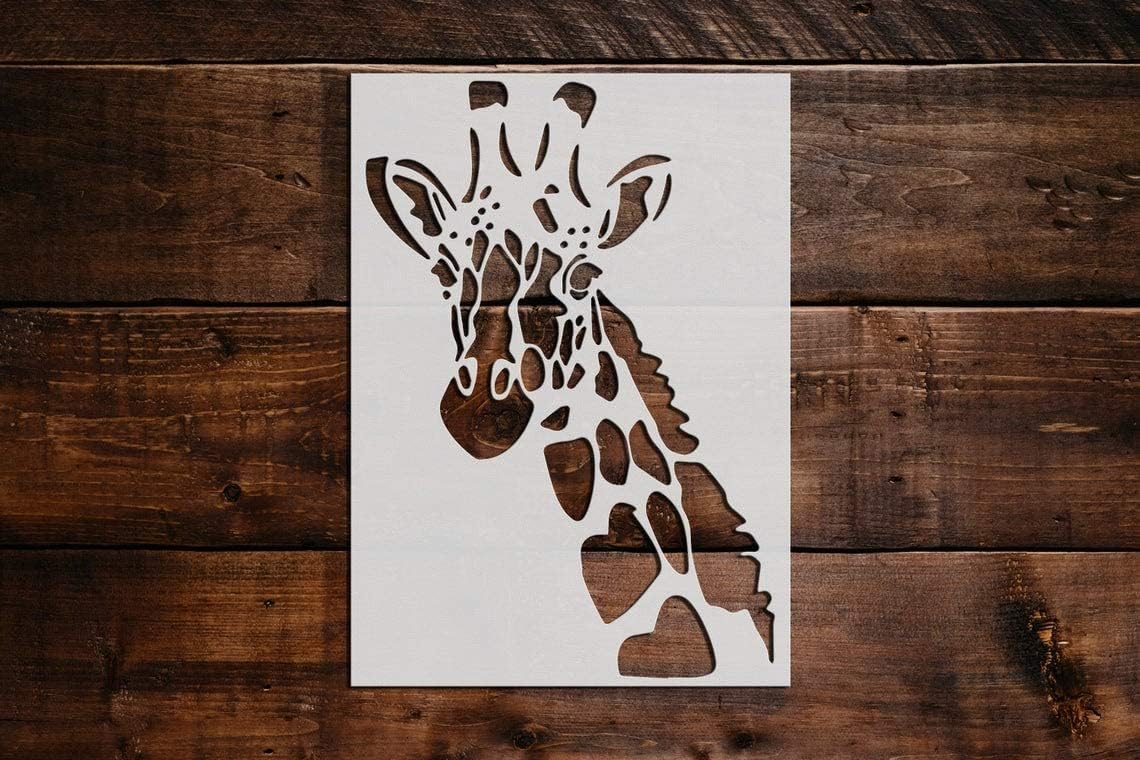 Amazon.com : Giraffe Stencil - Jungle Stencil, Stencils Giraffe, Giraffe, Africa Stencil ...