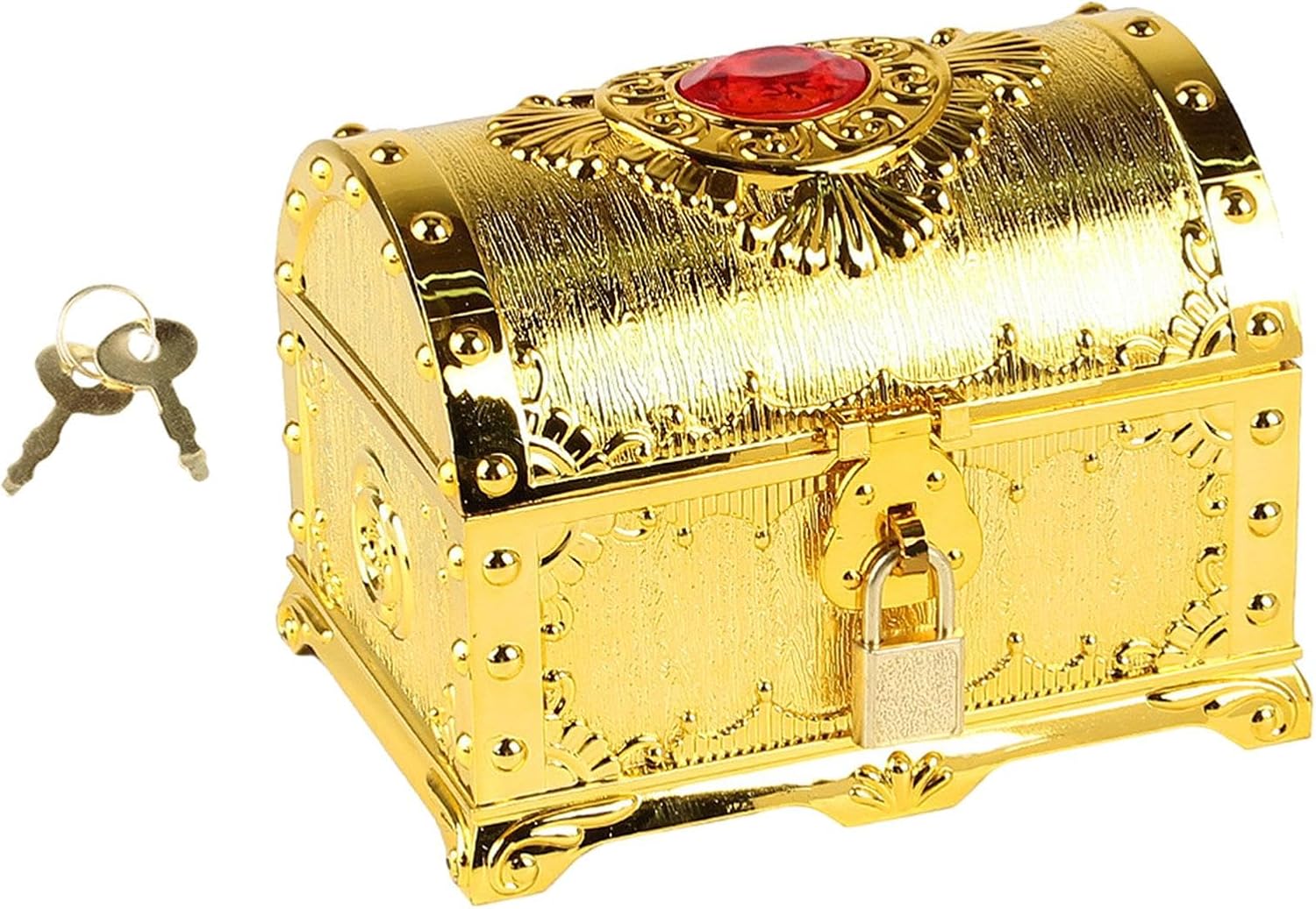Oshhni Adventurous Treasure Box, Pirate Chest Storage Box with Lock and ...