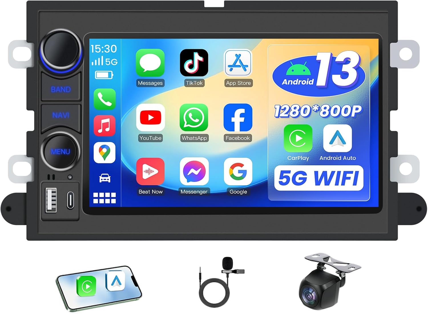 Amazon.com: 5G WiFi Car Radio Stereo for Ford F150 2004-2008: 7 inch ...