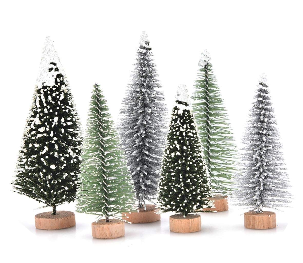Amazon.com: 30 Pcs Mini Christmas Trees DIY Xmas Bottle Brush Trees ...