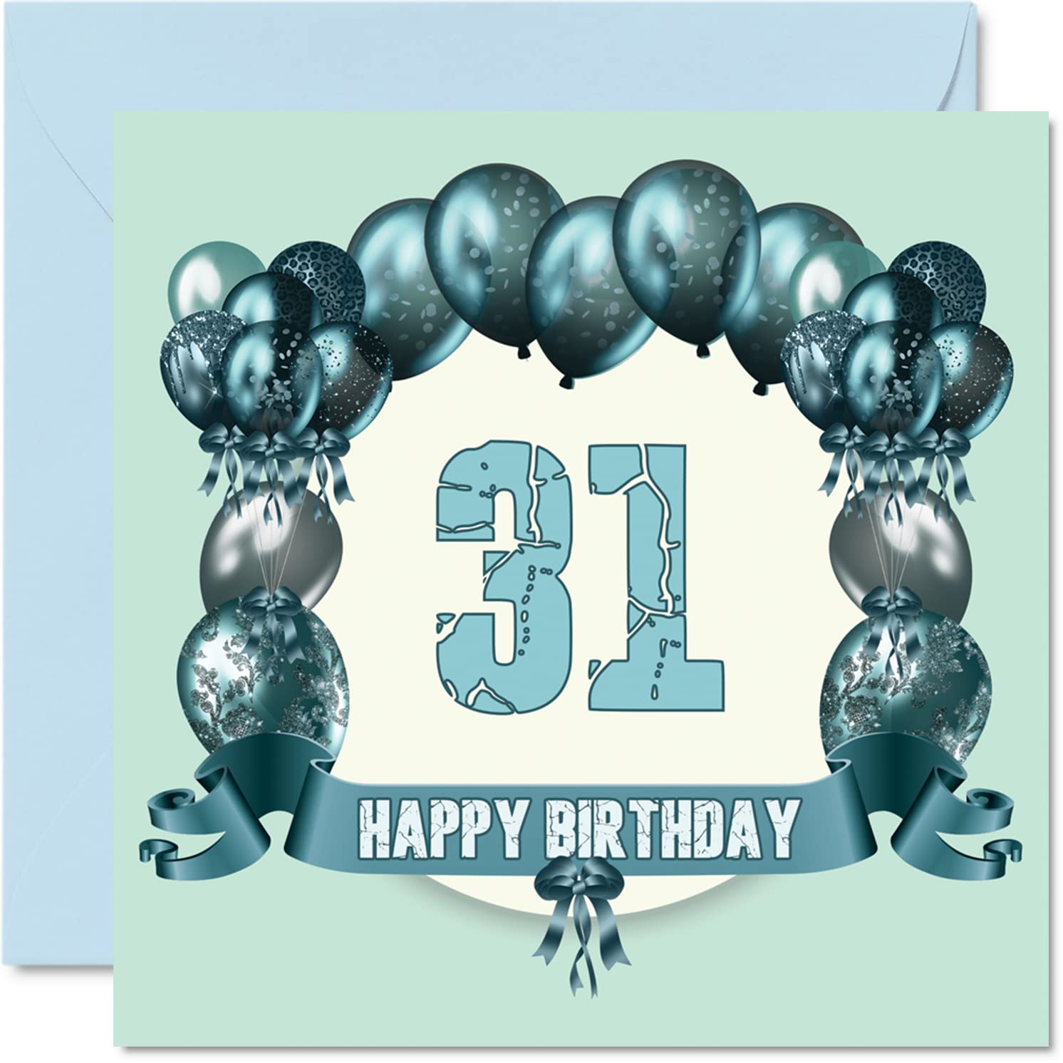 Buy Fun 31st Birthday Cards for Men - Birthday Balloons - Happy ...