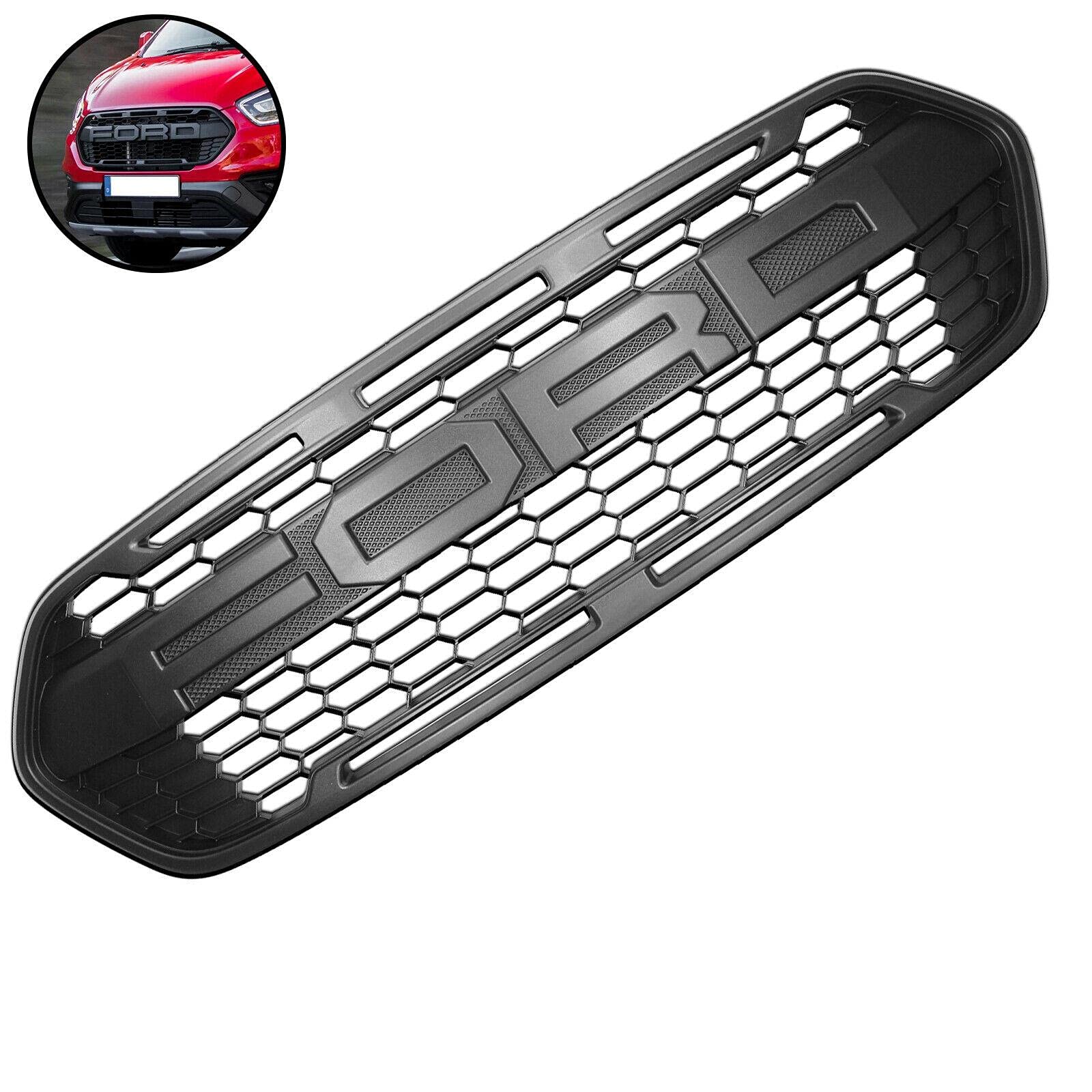 Buy Front Grille Raptor Type For Transit Custom 2018 Onwards Matte ...