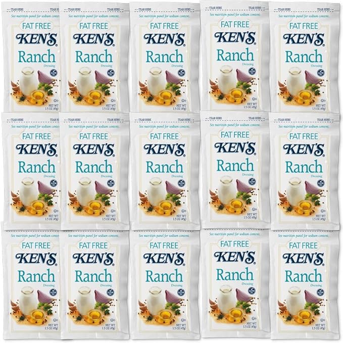 Amazon.com : Ken's Steakhouse Fat Free Ranch Dressing 1.5 oz Packets ...