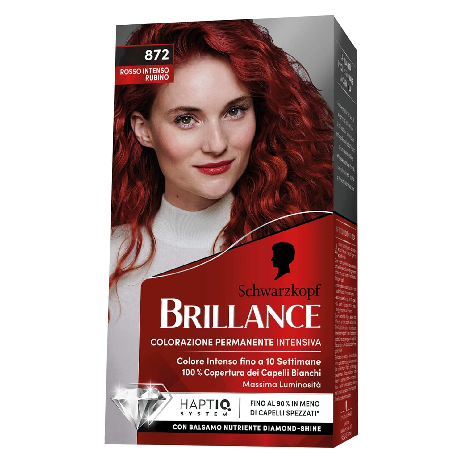 Schwarzkopf, Brillance Permanente Färbung, Haarfarbe, Creme mit Diamond ...