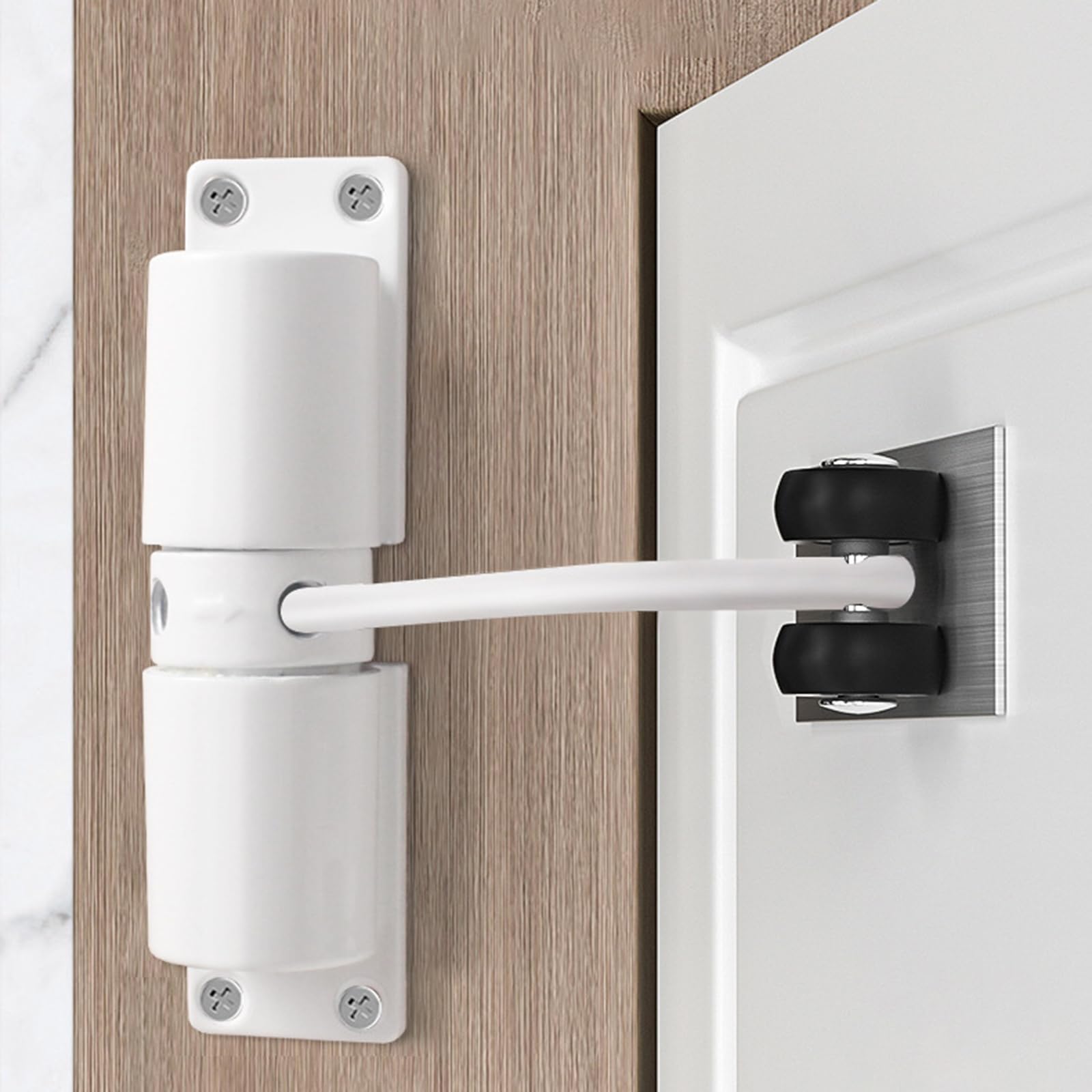 VANROG Safety Spring Door Closer, Adjustable Closing Door Hinge ...