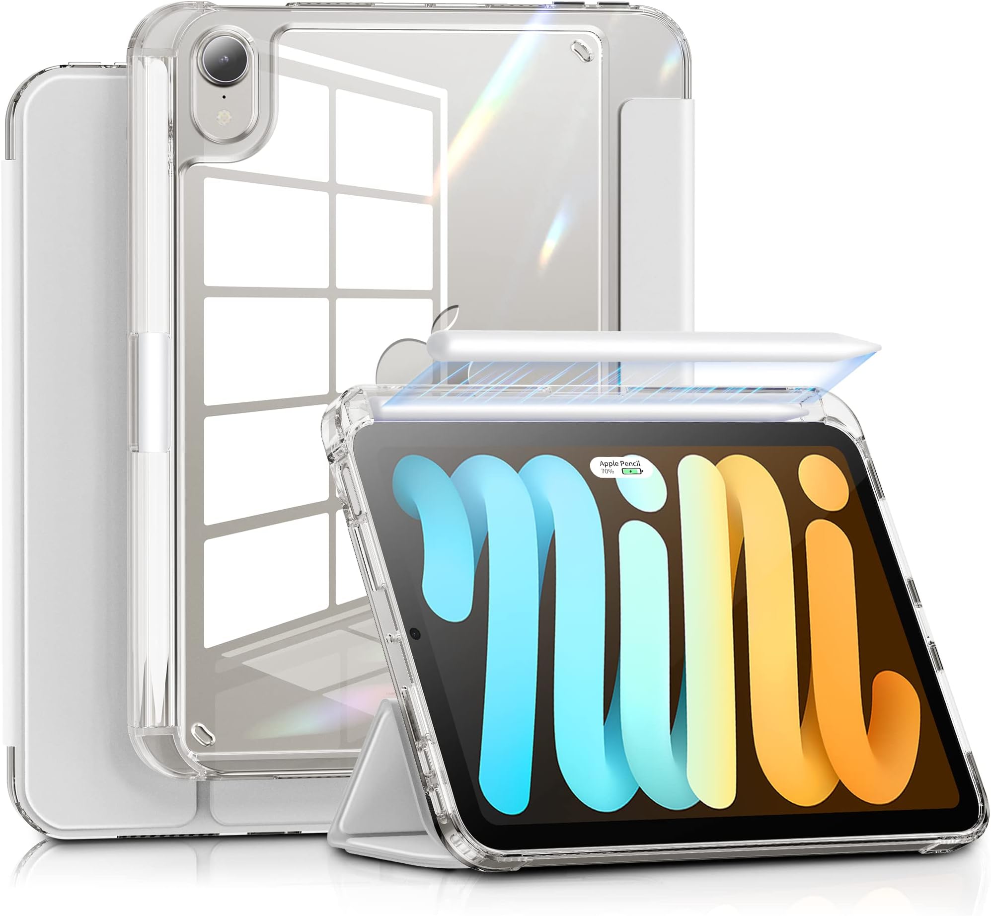 Amazon.com: MoKo Case Fit New iPad Mini 7 (A17 Pro) 2024, iPad Mini 6th Generation Case 2021 (8. ...