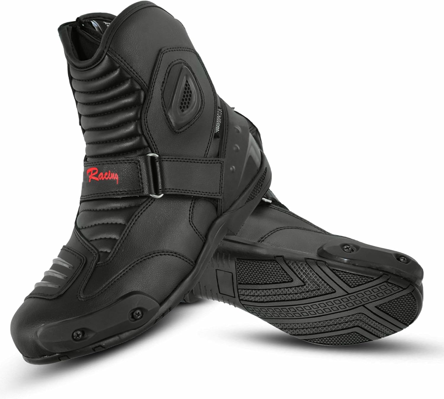 PROFIRST Short Ankle Leather Motorbike boots for men Motorcycle boots ...
