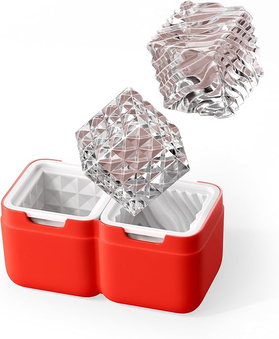 Amazon.com: ZOKU Set of 2 Silicone Ice Molds, Luxe, Large Wavy ...