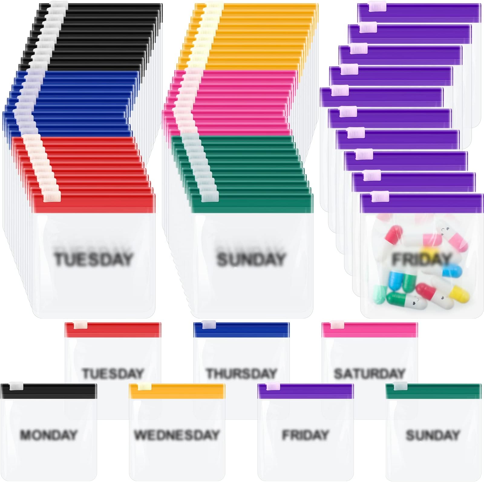 Amazon.com: Pill Pouches, Plastic Pill Bags (Pack of 200) – Pocket ...