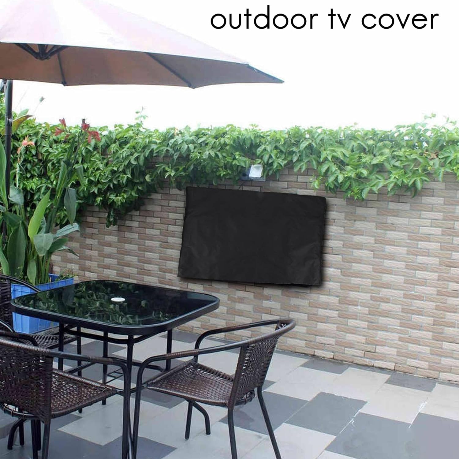 Tbkoly 40-42 Inch Outdoor TV Cover with Bottom Cover Weatherproof Dust ...