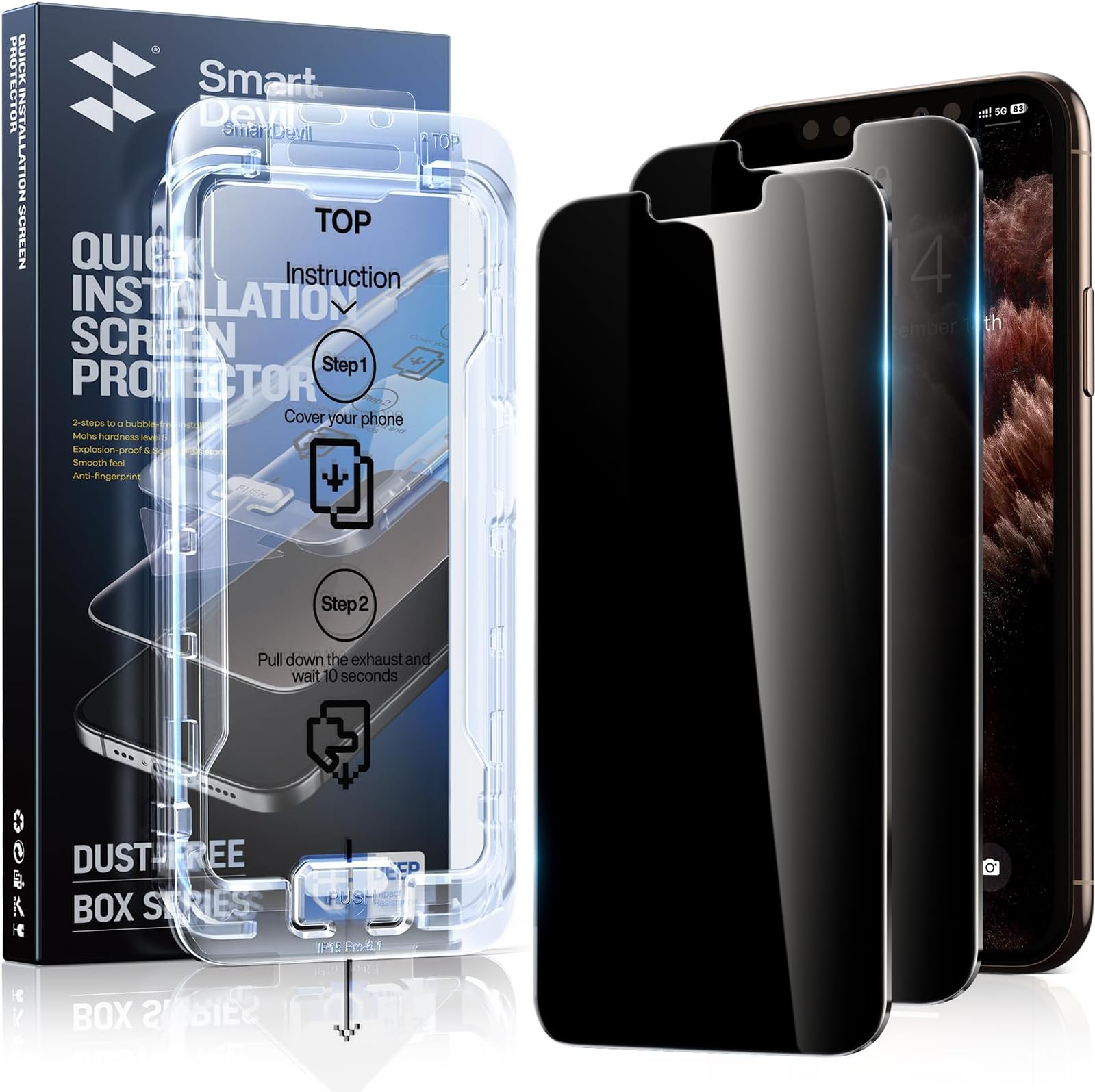 Amazon.com: SmartDevil 2PACK for iPhone 12 Pro Max Screen Protector ...