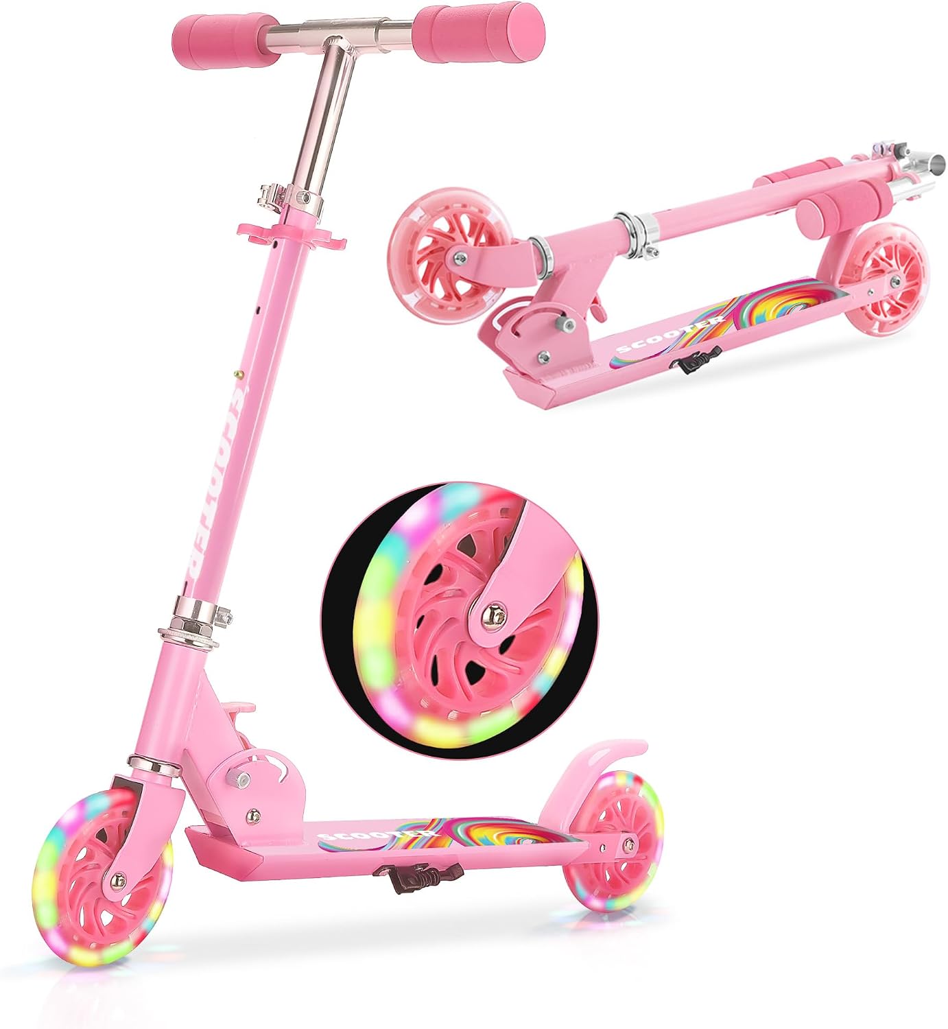 Scooters for Kids Folding Kick Scooter for 3+Years Old Boys & Girls,3 ...