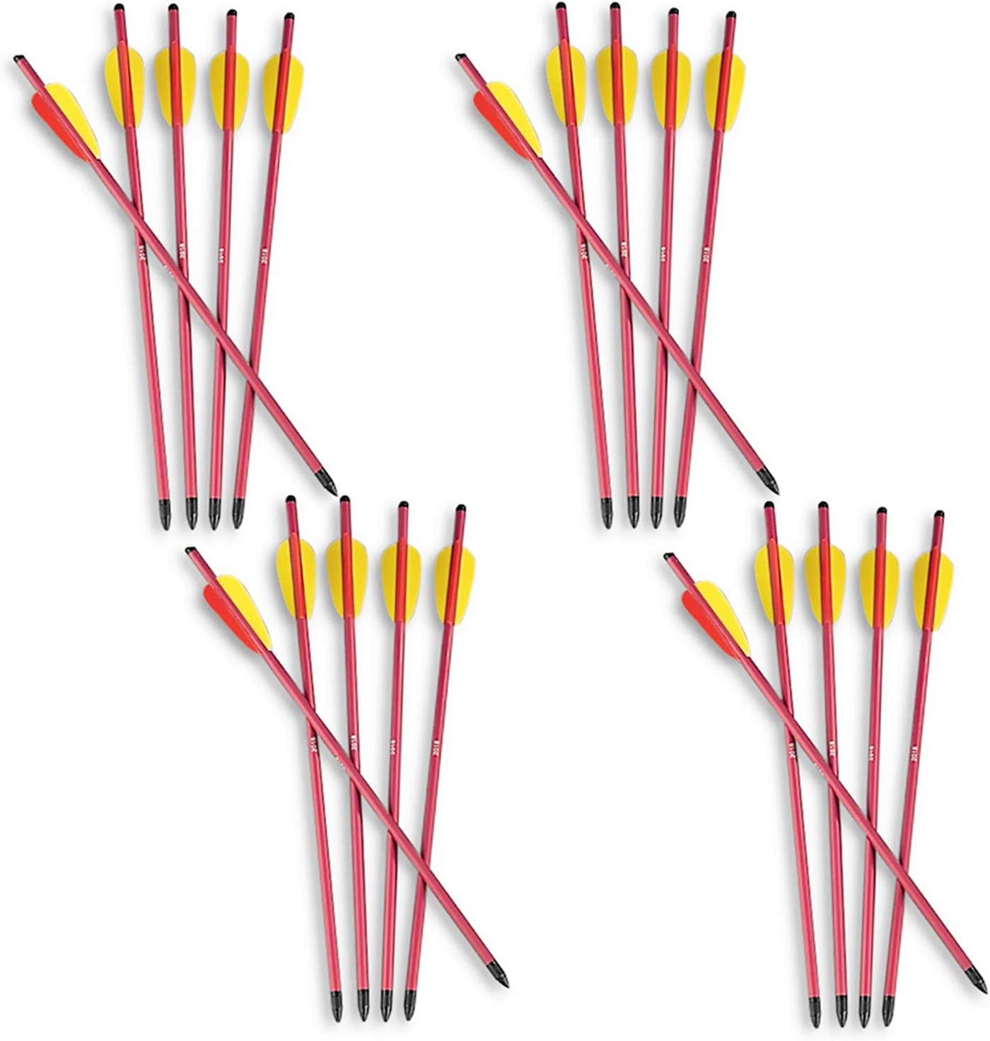 KingsArchery® 4 Packs of 17" 6-Piece Long Arrows Set in Metallic Red ...
