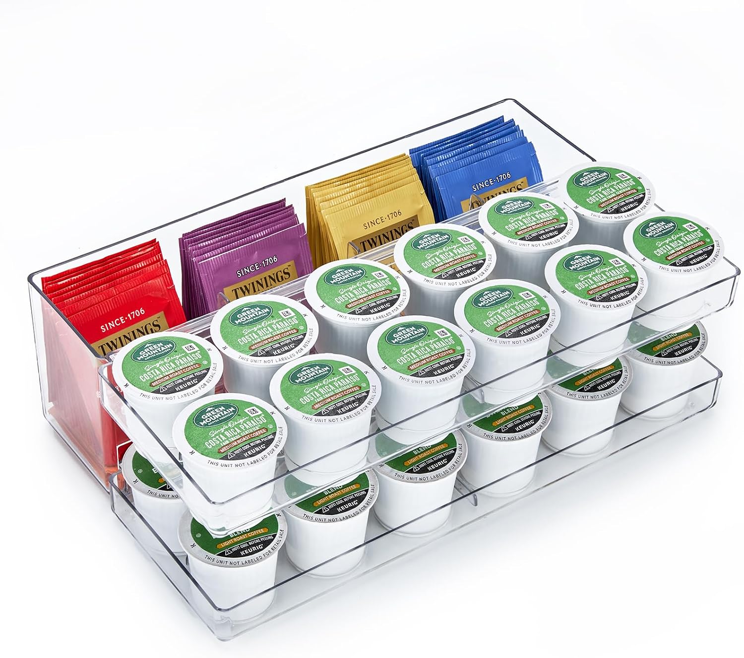 Amazon.com: Elechomes Coffee Bar Organizer Station Accessories Tea Bag ...