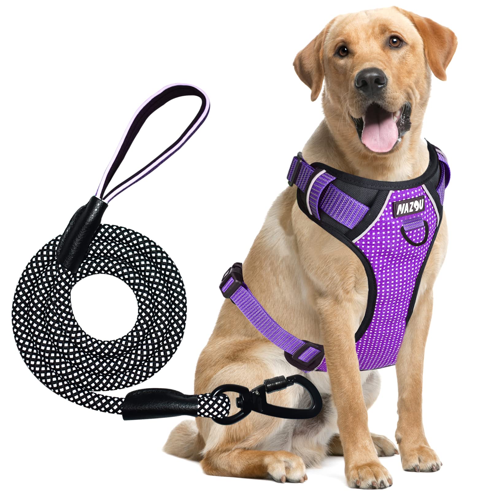 NAZOU Dog Harness and Leash Set No Pull Dog Harness Reflective Outdoor ...