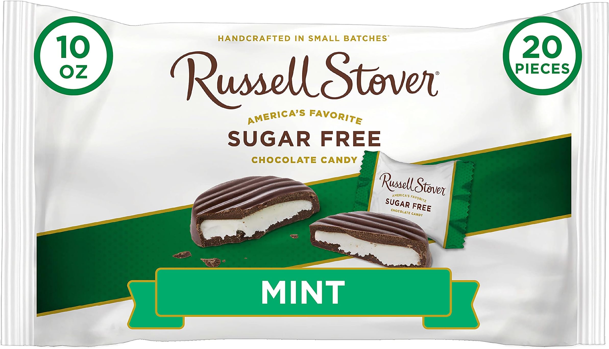 Amazon.com: Russell Stover Sugar Free Mint Patties with Stevia, 10 oz. Bag