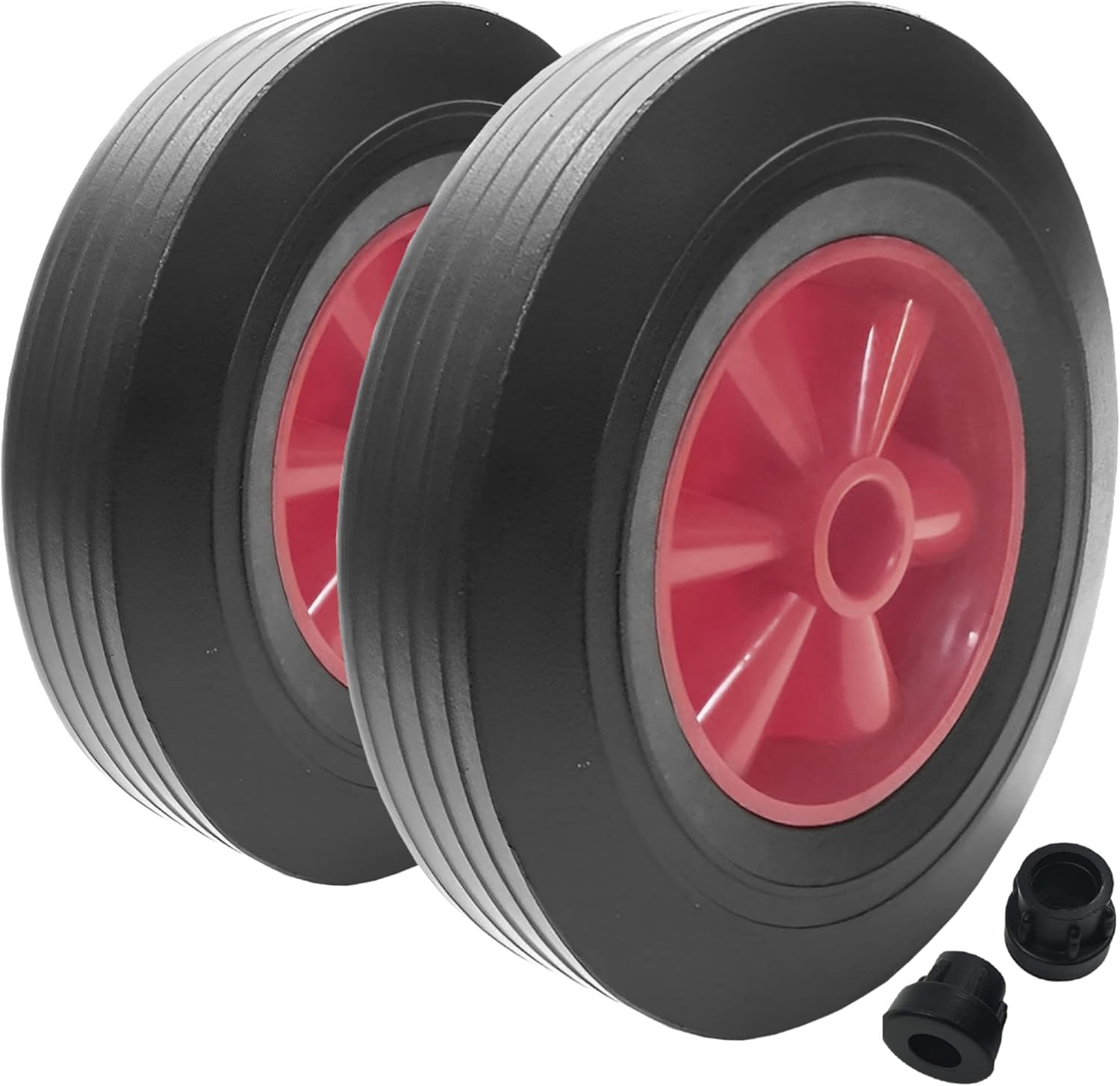 KetoBarrow 10'' Solid Wheel Rubber Tyre Puncture Proof Wheelbarrow Sack Truck Cart Heavy Duty ...