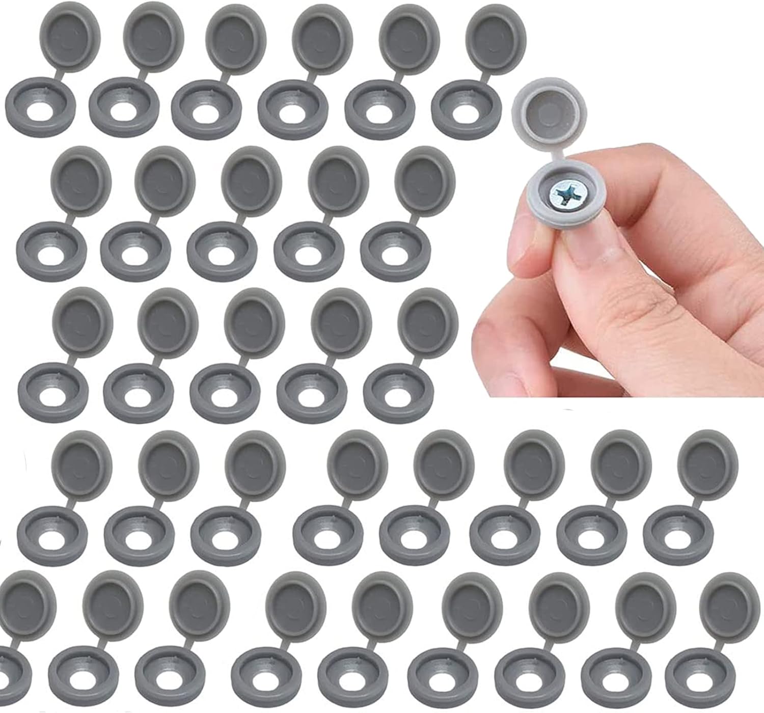 Grey Screw Cover Caps, 200pcs Screw Cap,Grey Screw Covers Caps,Screw ...