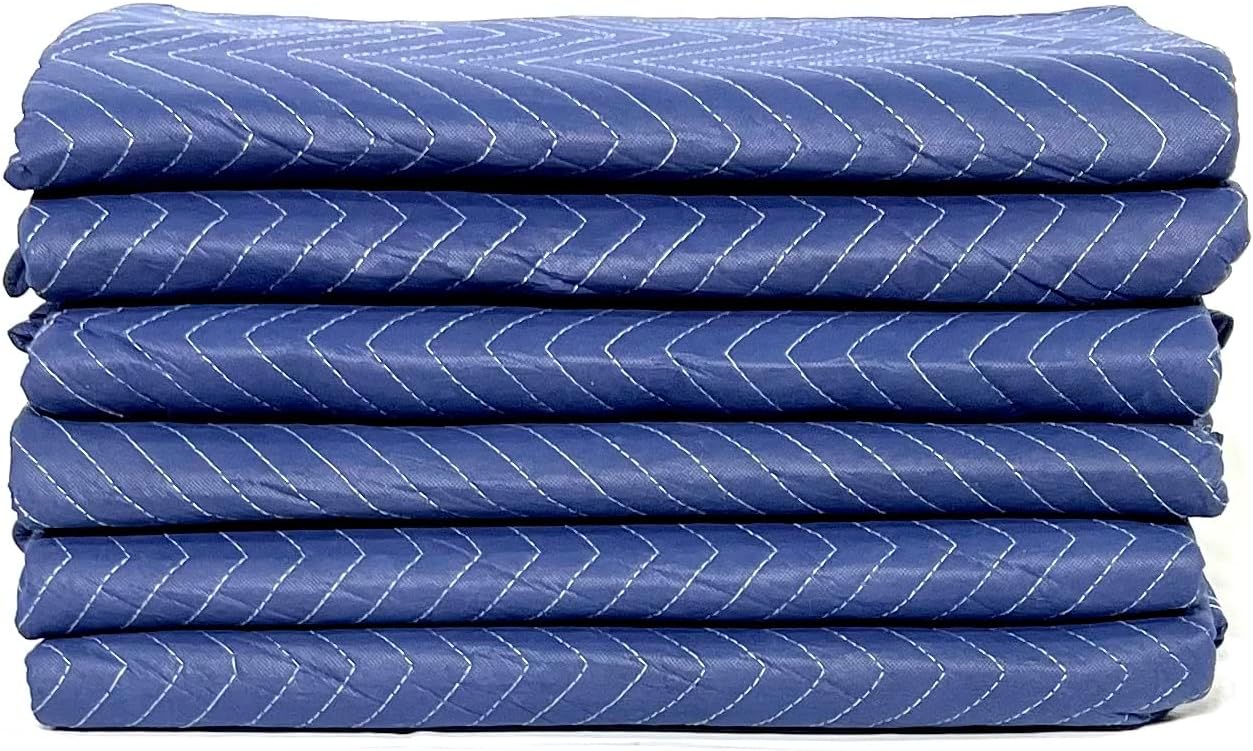 Amazon.com: 6 Premium Economy Moving Blankets - 80" Long x 72 Wide ...