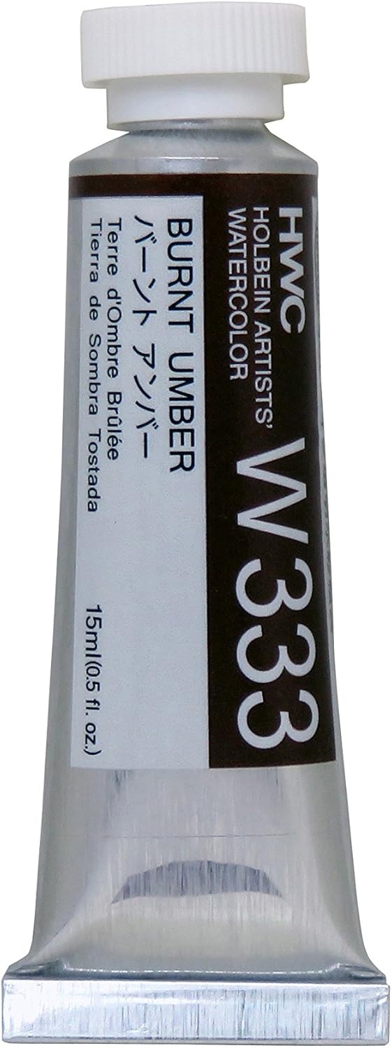 Amazon | ホルベイン 透明水彩絵具 バーントアンバー W333 15ml(5号) 003333 | 絵具 通販
